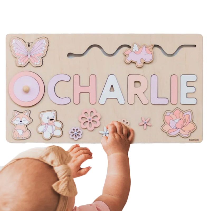 Custom Name Montessori Wooden Board - Mama Panda