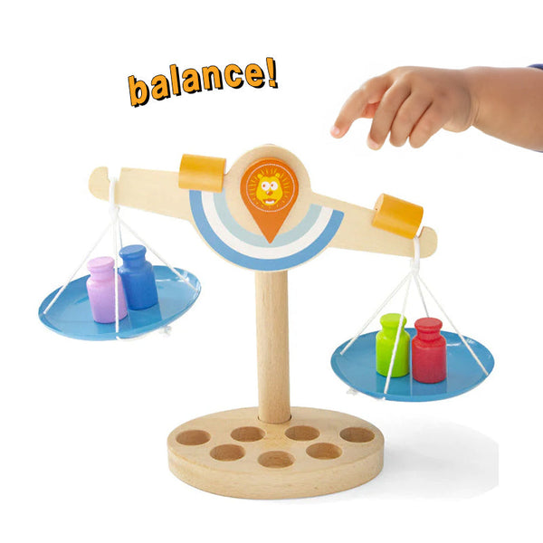 Wooden Educational Math Balance Scale Toy - Mama Panda